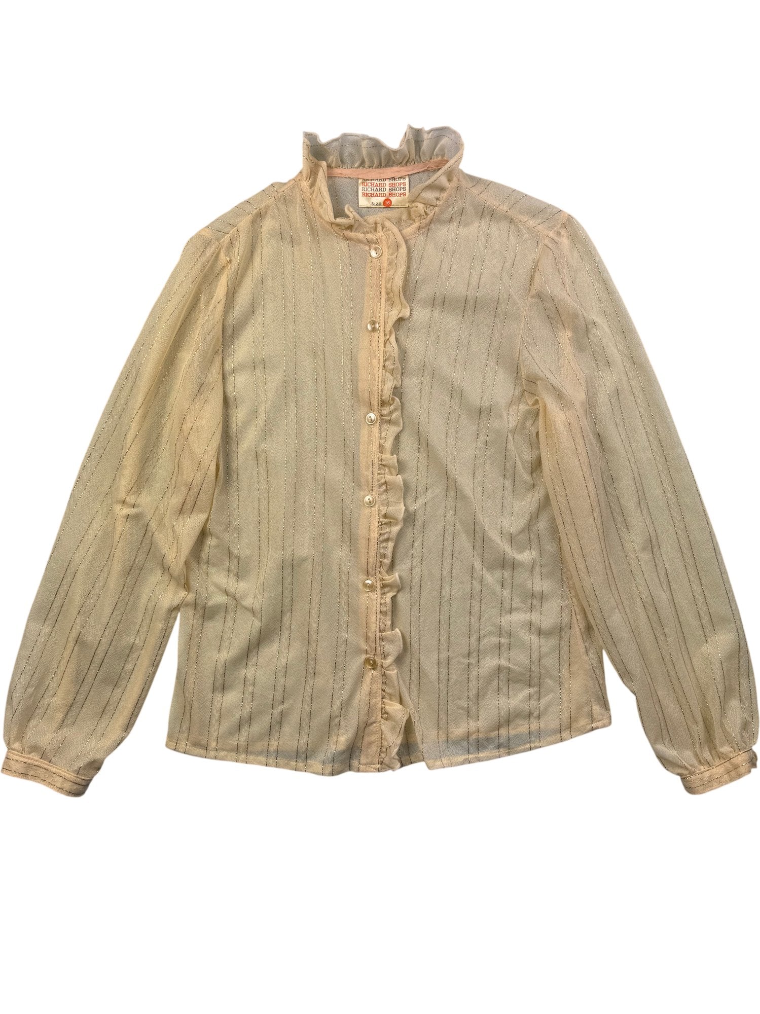 1970s Richard Shops Sheer Blouse - S – Think Vintage ltd