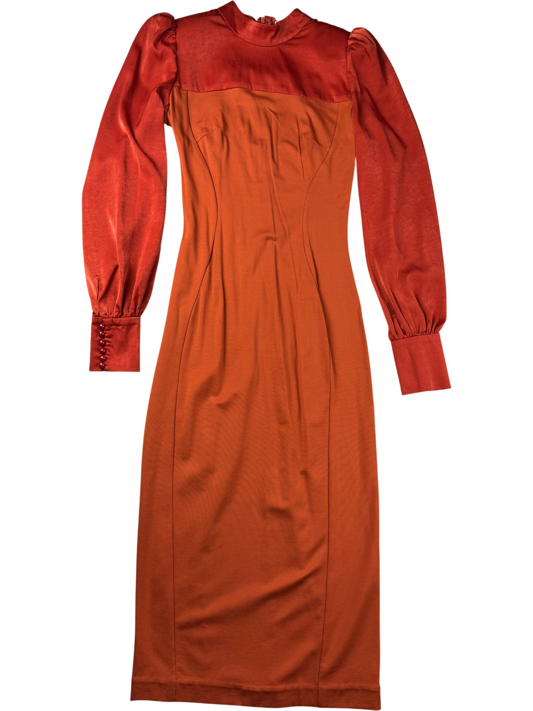 Isabel Garcia Orange Long Sleeve Dress - XS/S – Think Vintage ltd