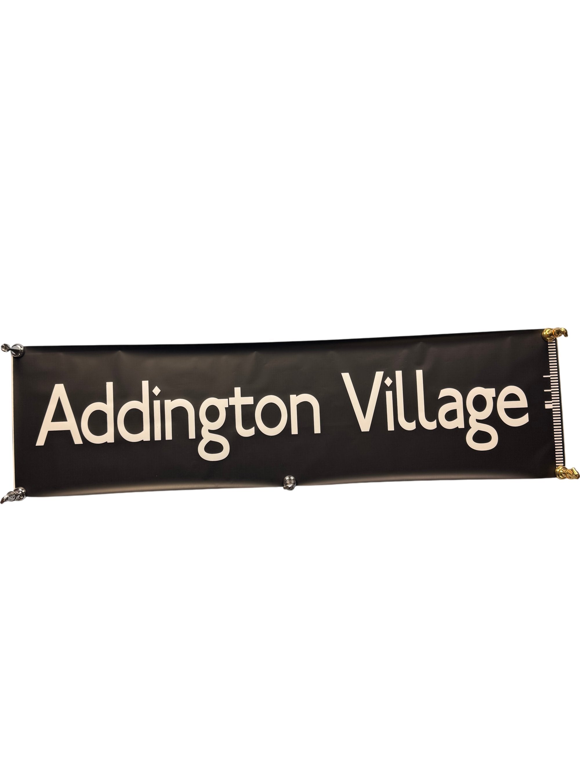 Vintage 'Addington Village' Bus Destination Roll Section – Think ...