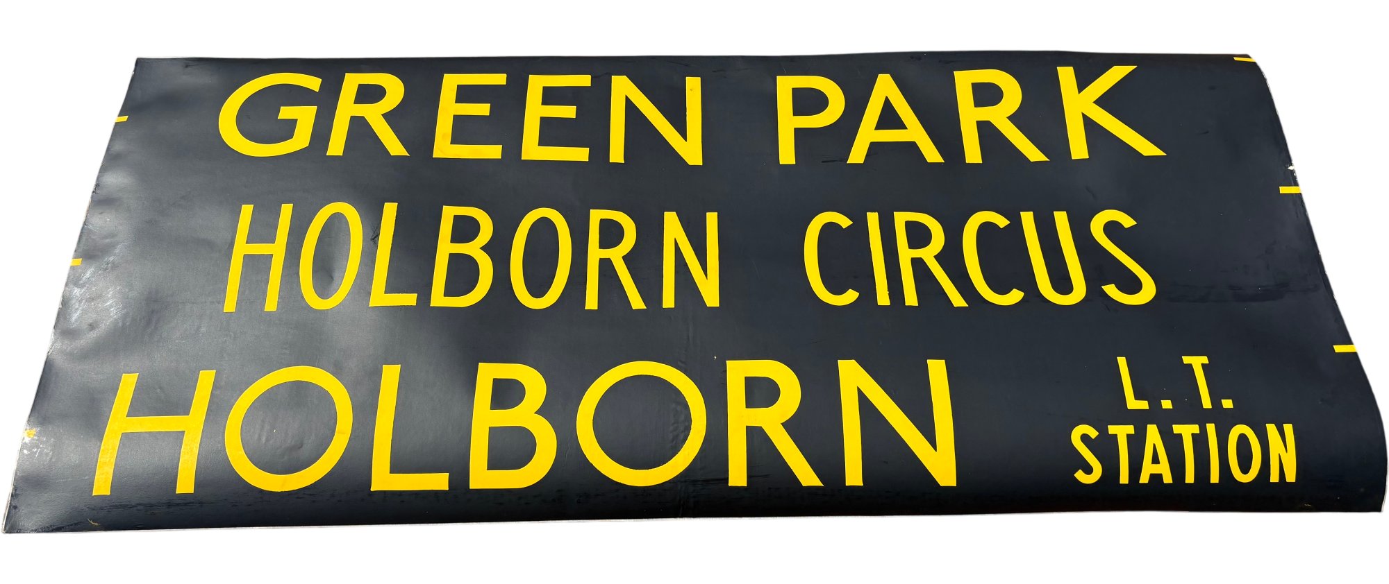 Vintage "Green Park/Holborn" Bus Destination Roll 'Sections' (L ...