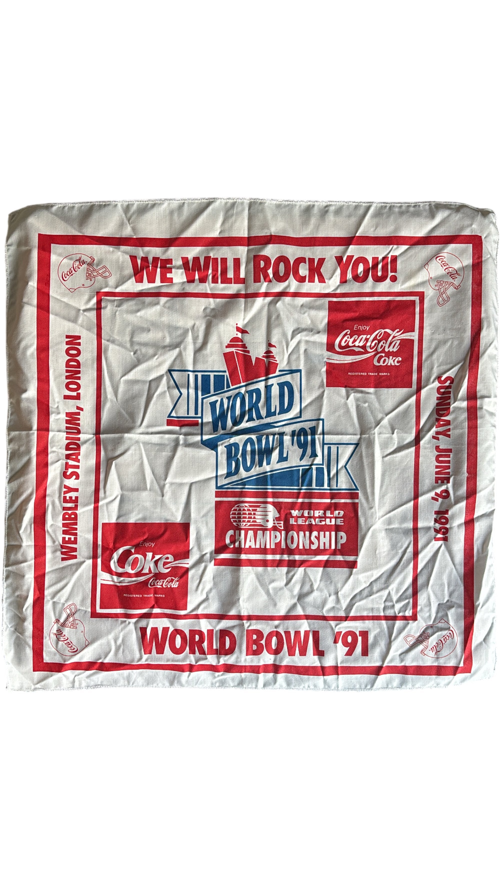 World Bowl '91 Coca Cola Championship Flag Collectible – Think Vintage ltd